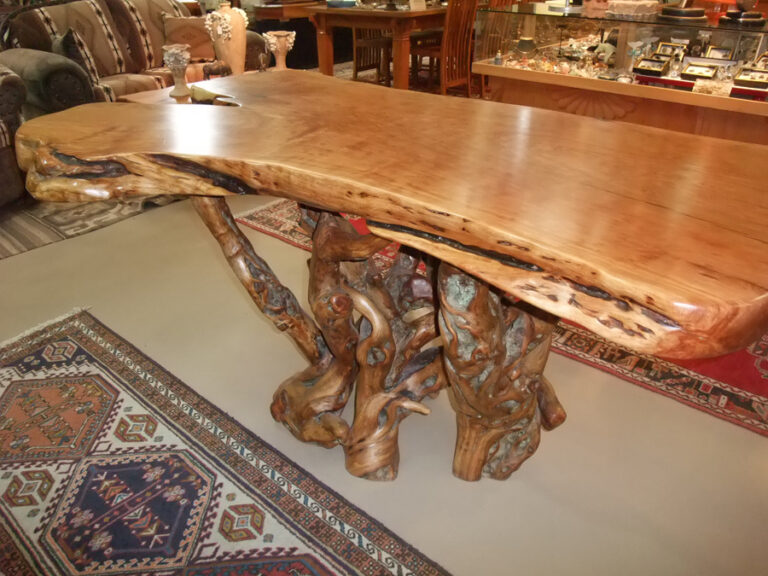 Juniper Dining Table #1 - Huichol Indian art | Southwest furniture | Xanadu Santa Fe